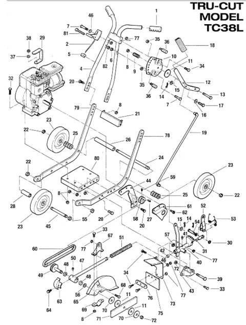 TC38L Edger Parts - trucutmower.com